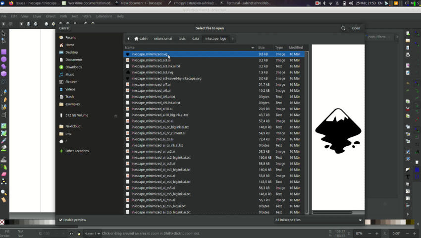 Open .ai files with Inkscape: Paths - Diode Zone